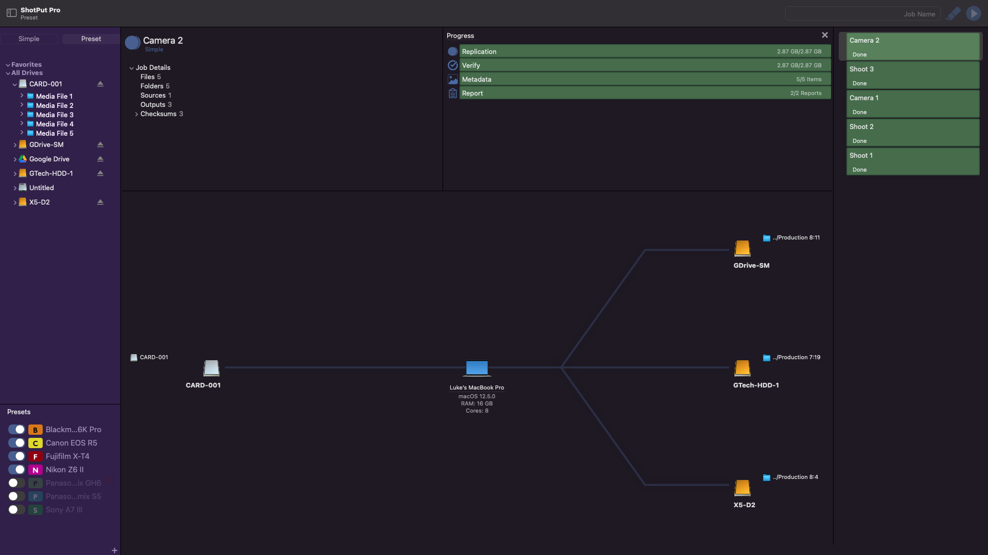 ShotPut Pro for Mac - Offload media to your Mac - Imagine Products